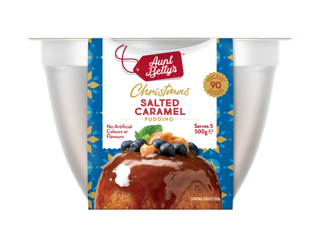 Christmas Salted Caramel Pudding 500g - Aunt Bettys